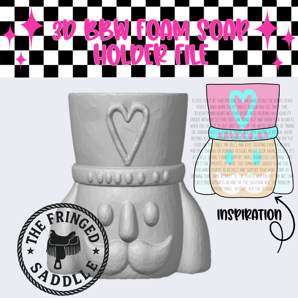Cute nutcracker BBW foam soap file – The Fringed Saddle, LLC