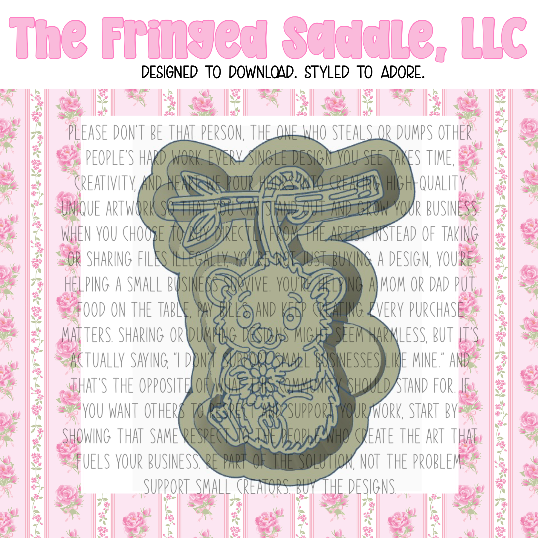 Opossum w turquoise – Pretty Pink Digitals